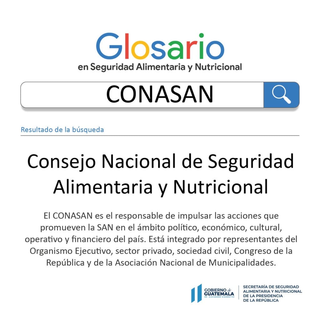Glosario en SAN – SESAN Guatemala